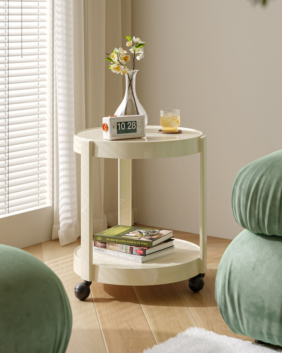 Round Mobile Bar Cart