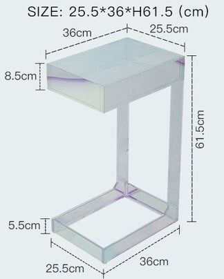 Acrylic Side Table with Drawer